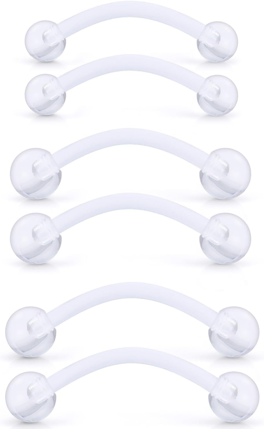 Plastic Snake Eyes Piercing Jewelry Tongue Ring 14G Clear Frog Eyes ...