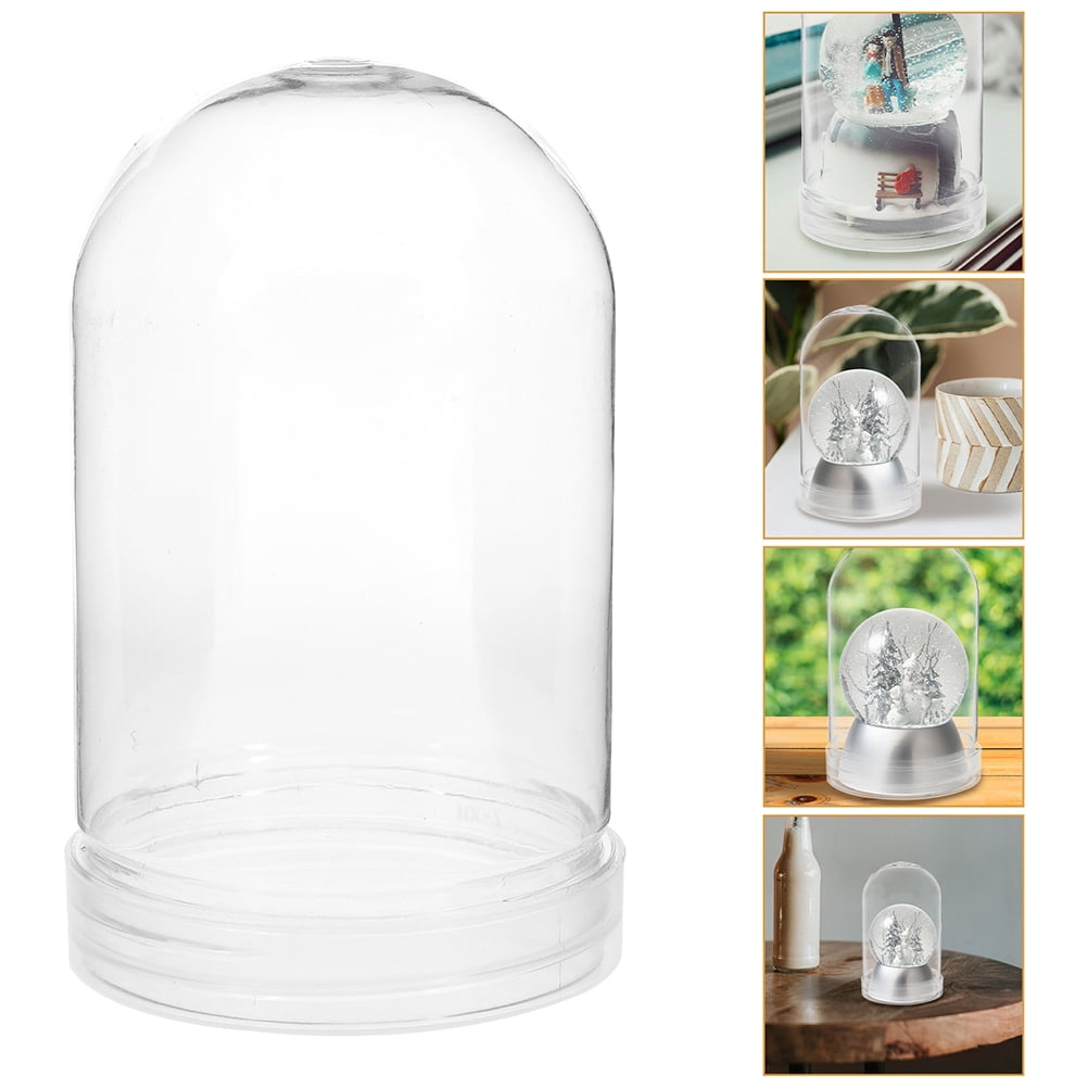 Amosfun 6pcs Clear Plastic Snow Globes with Bottom Gasket and Screw Off ...