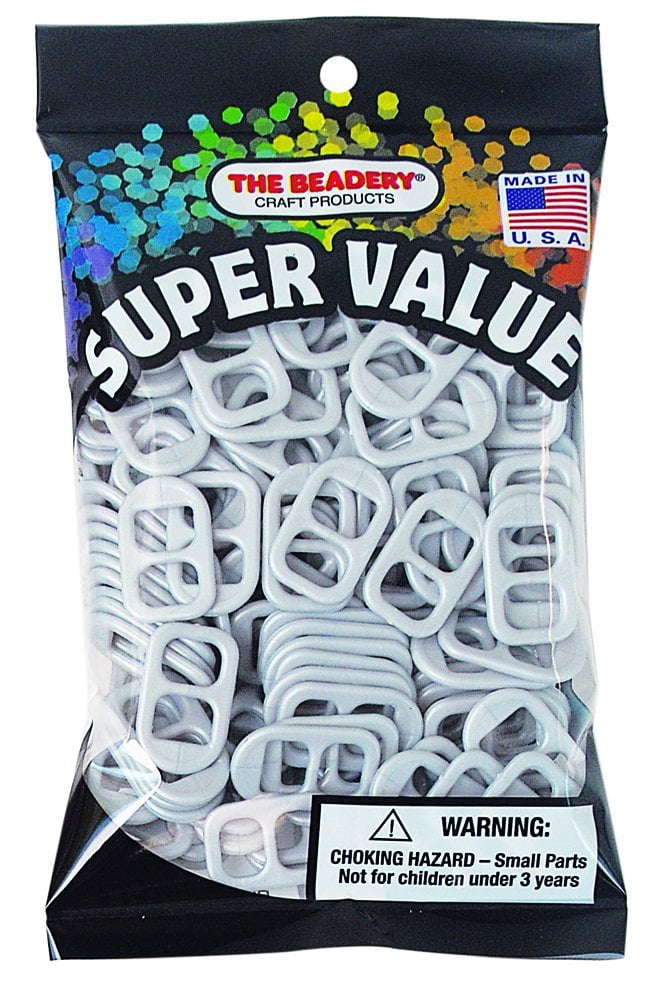 Plastic Soda Pop Tab MED Silver Pearl - 150 Count Safe, Clean, and ...
