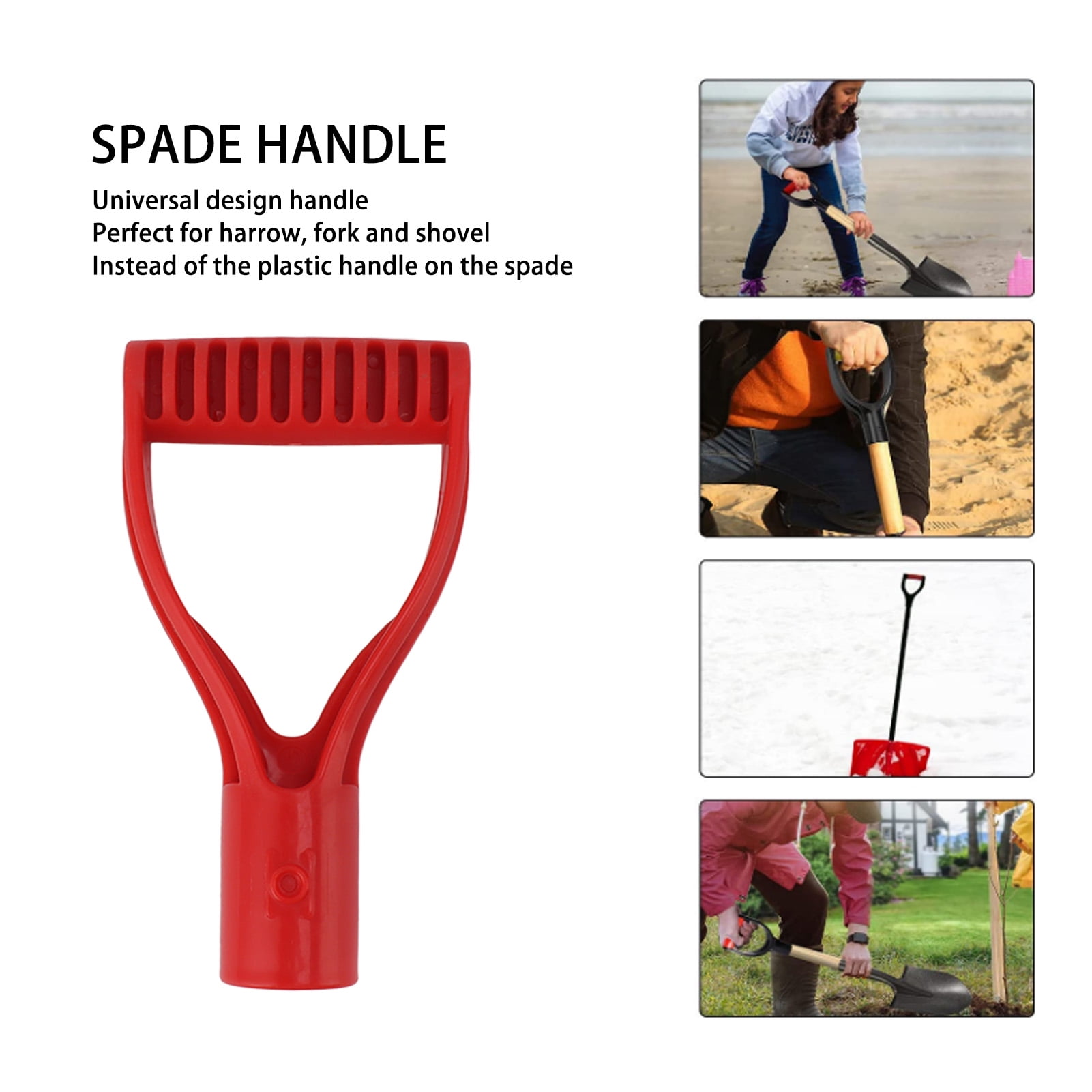 Plastic Spade Handle Replacement 32mm Inner Diameter D Grip For Snow ...