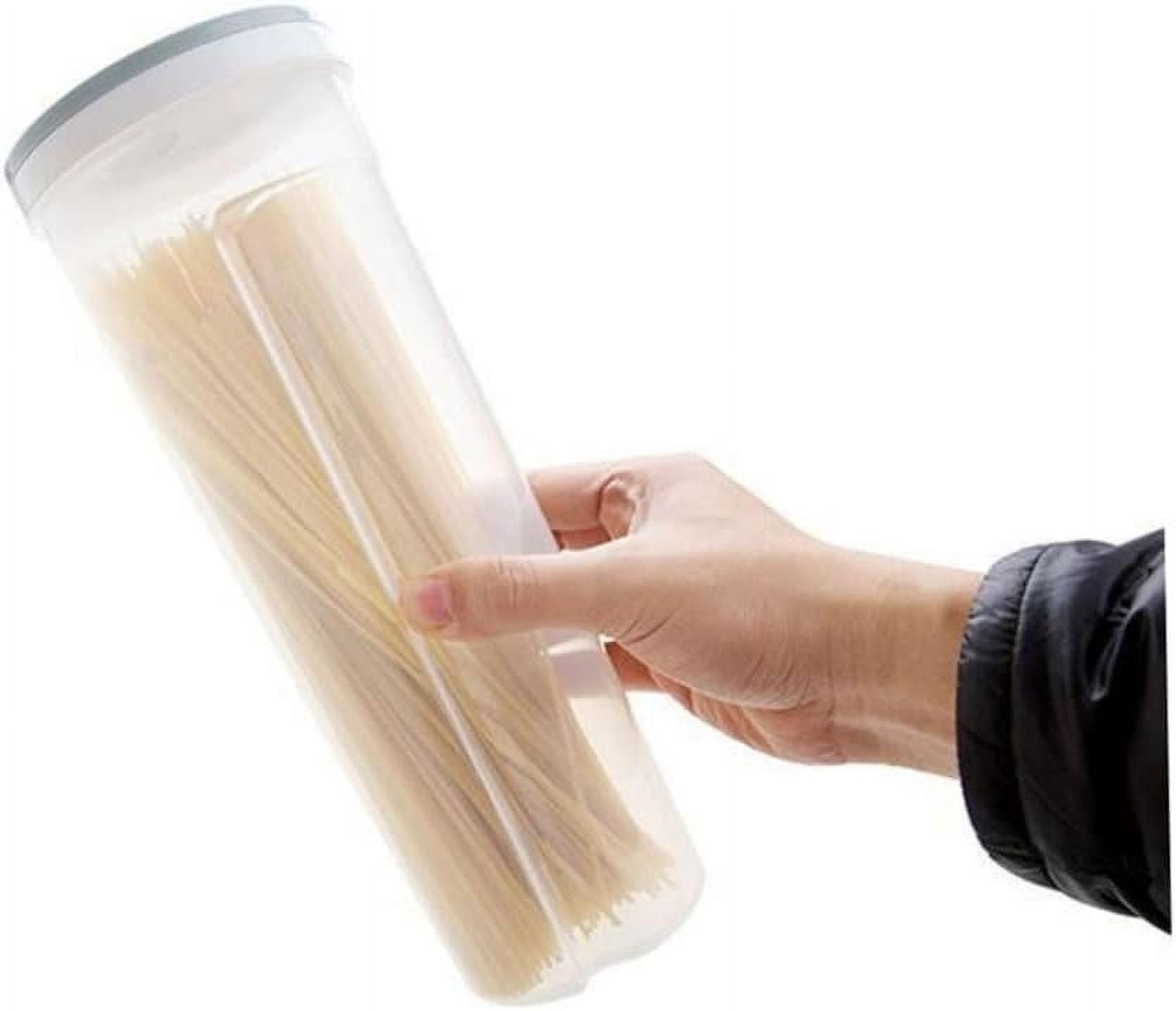 Plastic Spaghetti Noodle Pasta Container with Locking Lid Clear Dry ...