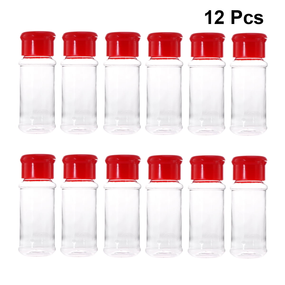 Plastic Spice Jar with Shaker Lids 12pcs Salt Pepper Shakers Seasoning ...