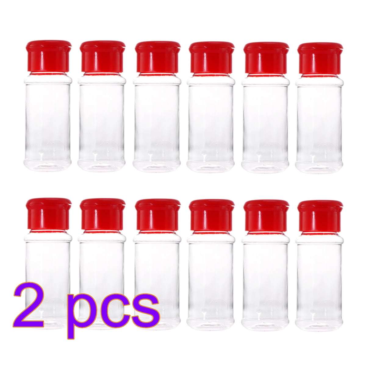 Plastic Spice Jar with Shaker Lids 24pcs Salt Pepper Shakers Seasoning ...