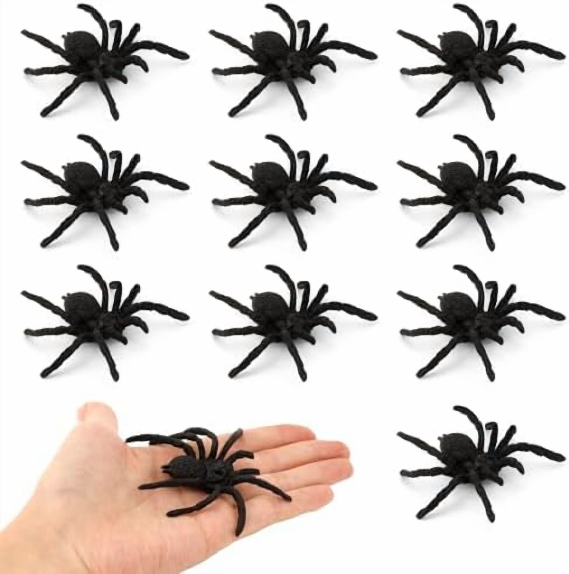 Plastic Spiders Halloween Decoration, 10 PCS Halloween Spiders, Black ...