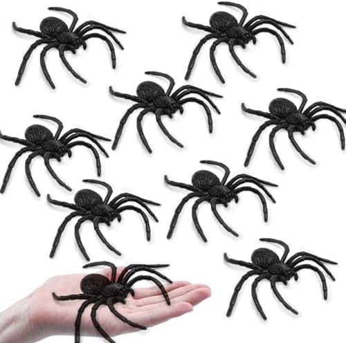 Plastic Spiders Halloween Decorations, Halloween Spider, Fake Spiders ...