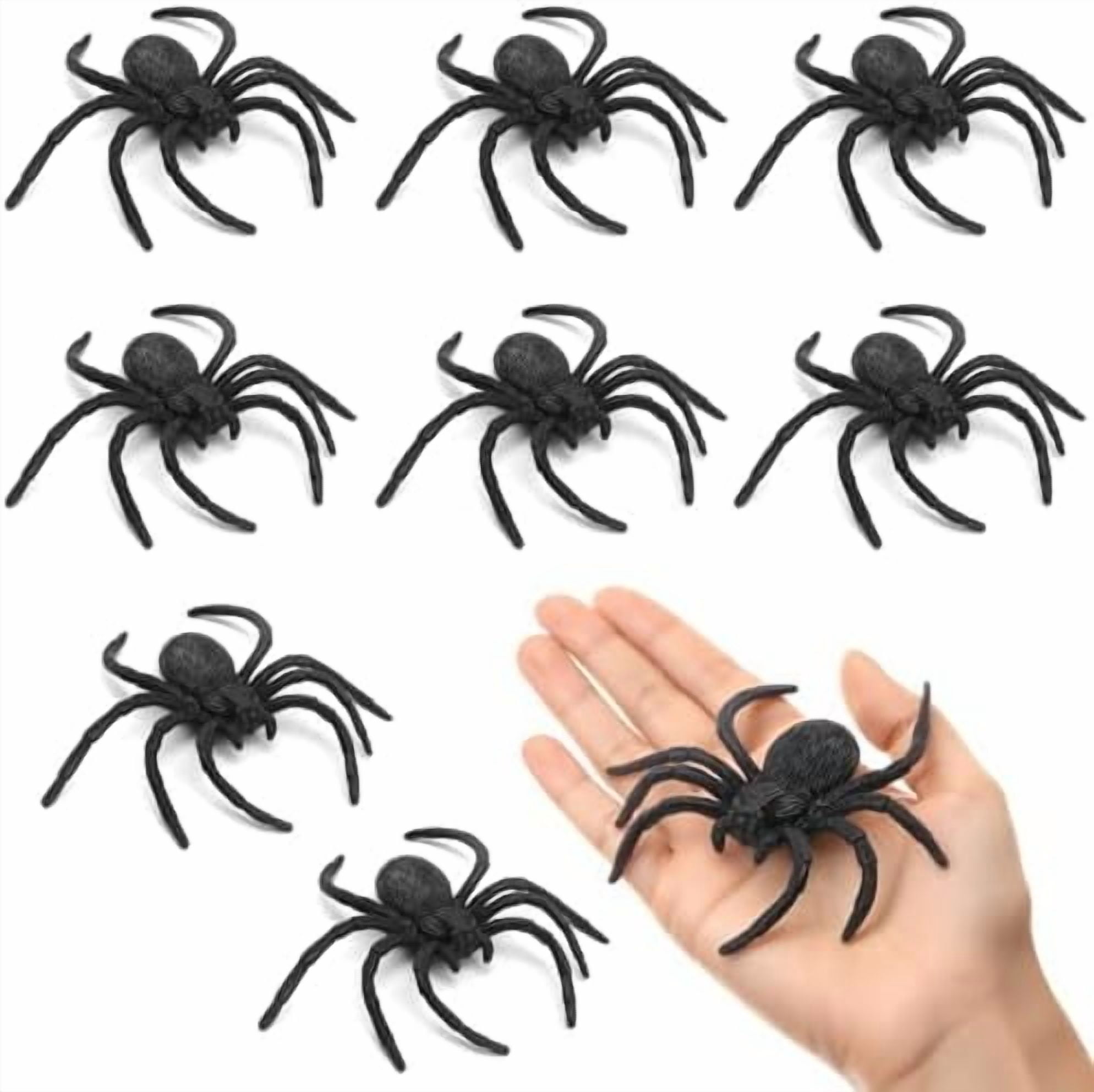 Plastic Spiders Halloween Spiders Large Fake Spiders for Halloween Toys ...