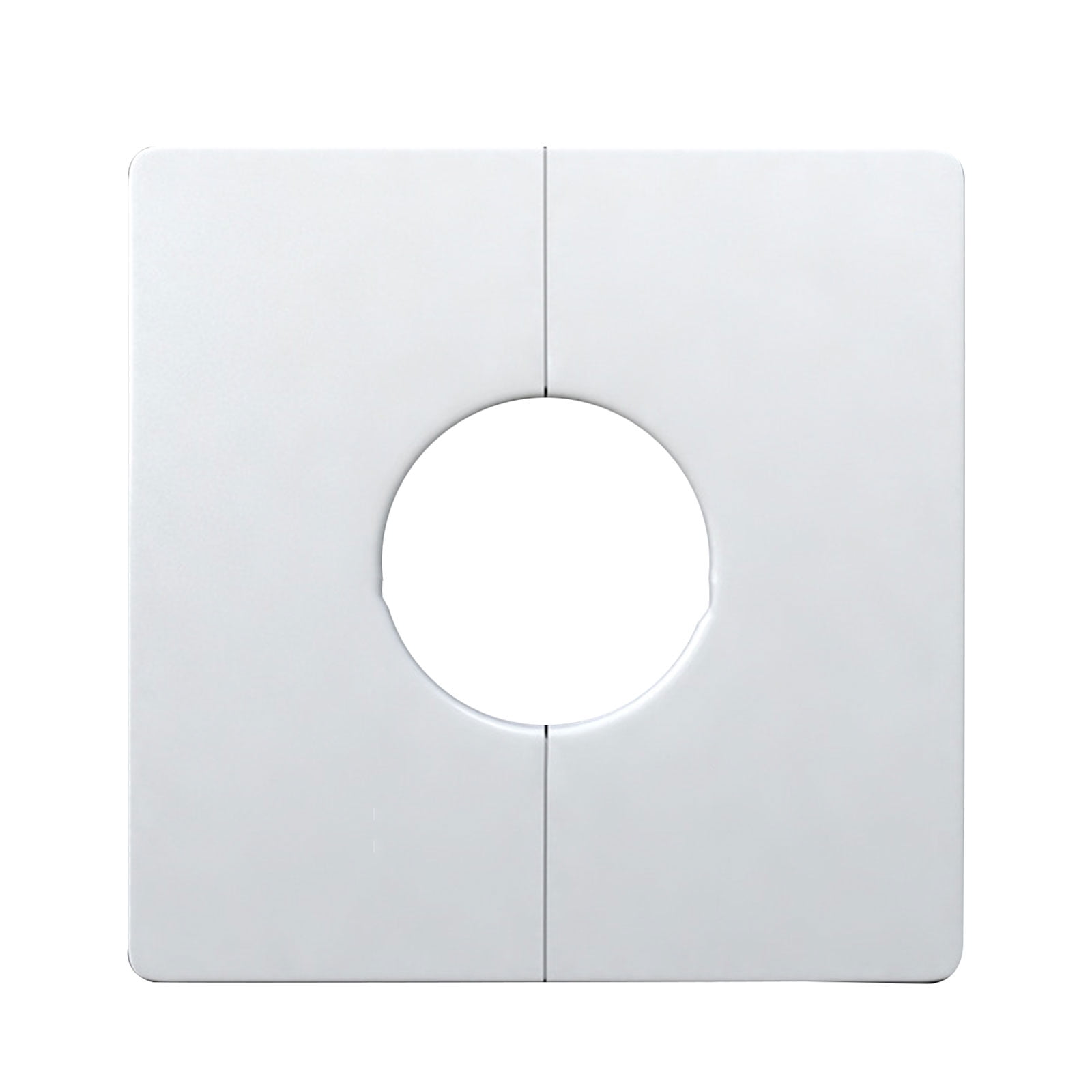 Plastic Split Square Escutcheon Plate Wall Split Flange Snap-on Hole ...