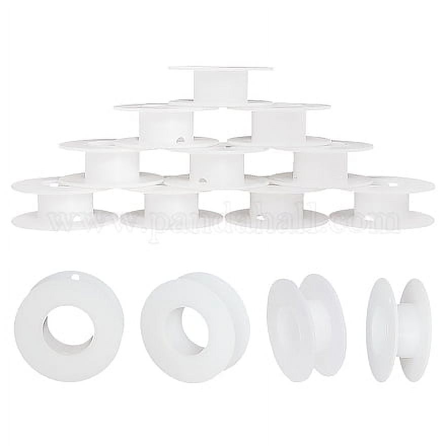 Plastic Spools For Beading Wire Thread String Wheel White 55x20mm ...