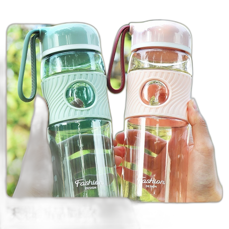 Plastic Sports Children'S Water Cup, Good-Looking Cup With Cup Sleeve, Couple'S Handy Cup, 570Ml ...