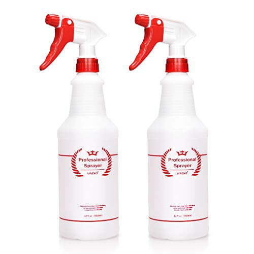 Plastic Spray Bottle 2 Pack, 32 Oz, All-Purpose Heavy Duty Spraying ...
