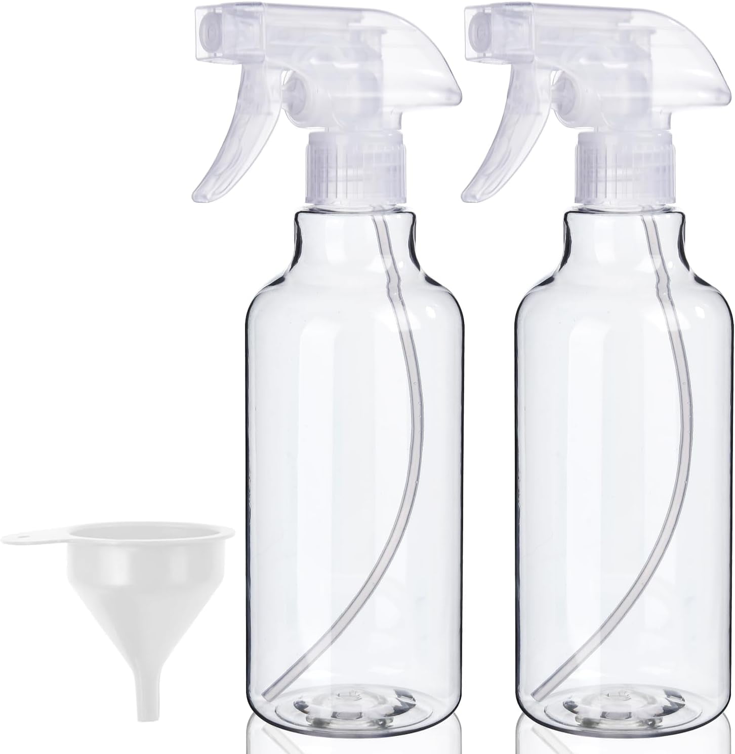 Plastic Spray Bottles, 2-Pack, 16.9 Oz, Mist & Stream, Heavy Duty ...