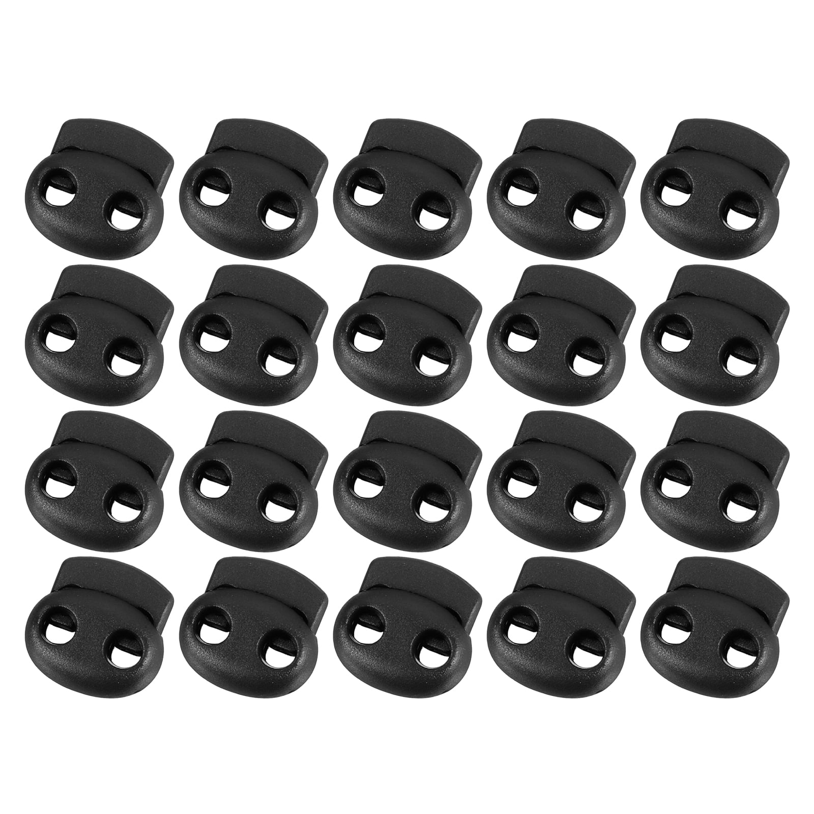 Plastic Spring Cord Locks, 20Pcs Shoe Lace Tie Lock, Double-hole Clip ...