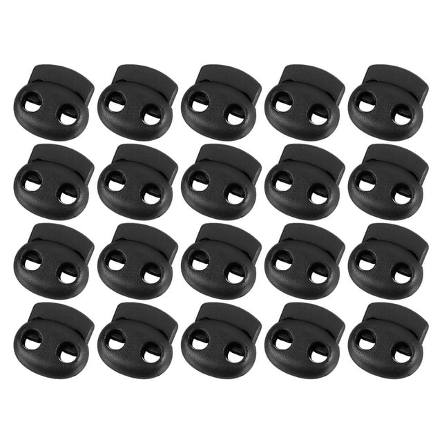 Plastic Spring Cord Locks, 20Pcs Shoe Lace Tie Lock, Double-hole Clip ...