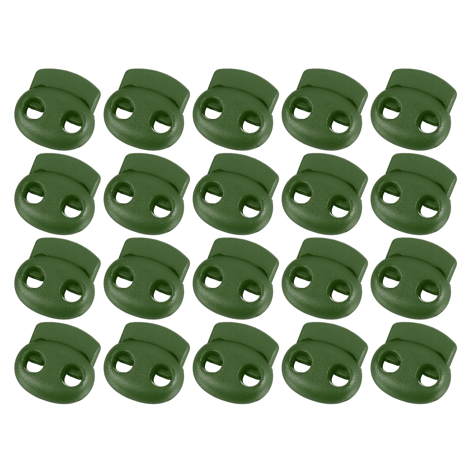 Plastic Spring Cord Locks, 20Pcs Shoe Lace Tie Lock, Double-hole Clip ...
