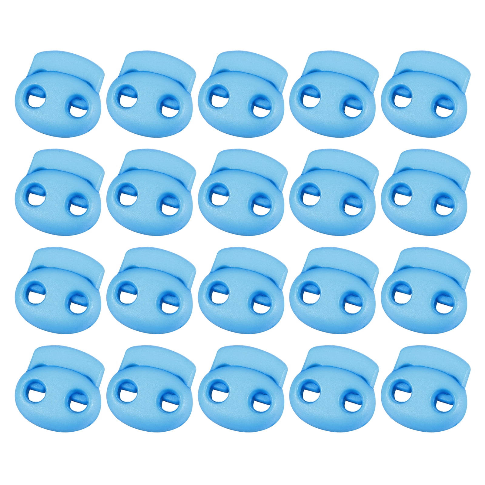 Plastic Spring Cord Locks, 20Pcs Shoe Lace Tie Lock, Double-hole Clip ...