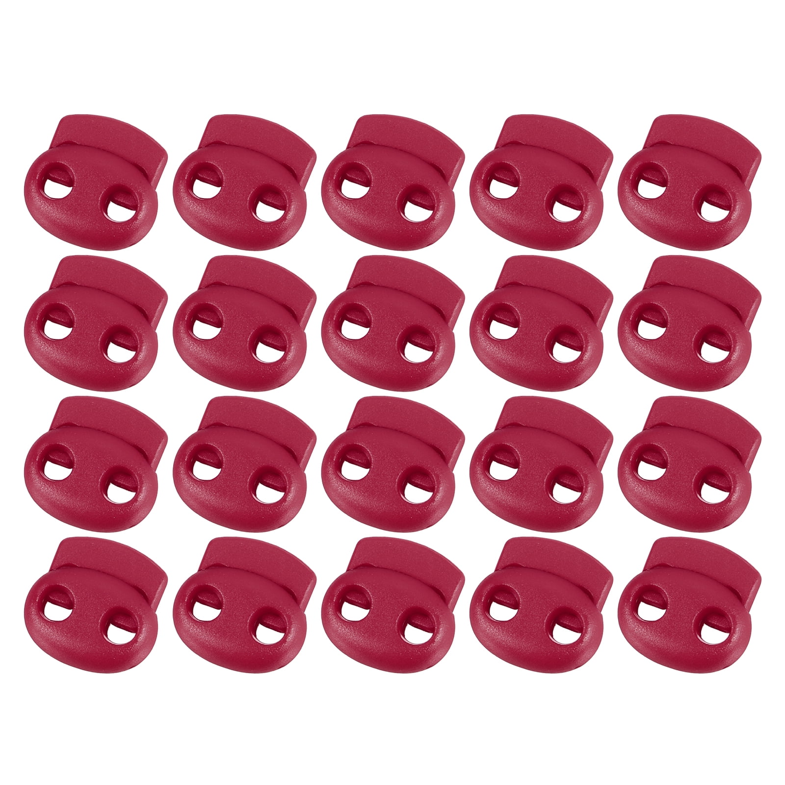 Plastic Spring Cord Locks, 20Pcs Shoe Lace Tie Lock, Double-hole Clip ...