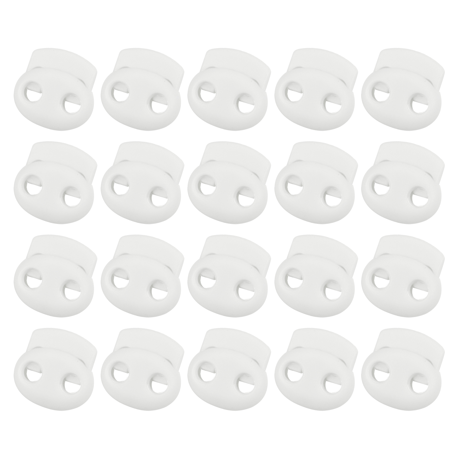 Plastic Spring Cord Locks, 20Pcs Shoe Lace Tie Lock, Double-hole Clip ...