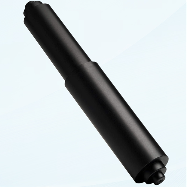 Plastic Spring Loaded Toilet Paper Roll Holder Rod Replacement, Black ...