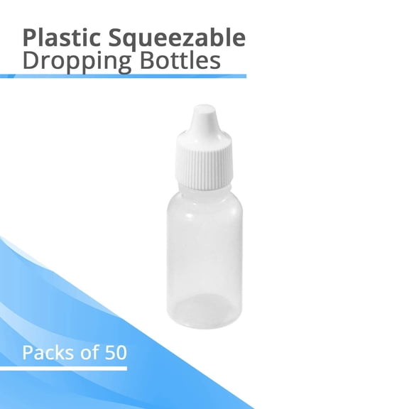 Plastic Dropper Bottles for Home Use in Various Sizes and Colors
