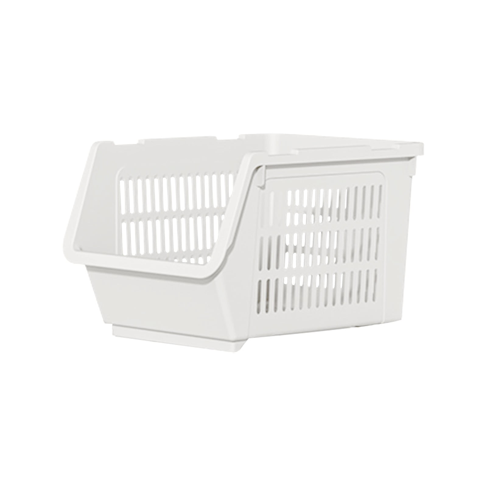 Plastic Stackable Bins for Pantry, Heavy Duty Large Stacking Bins Open ...