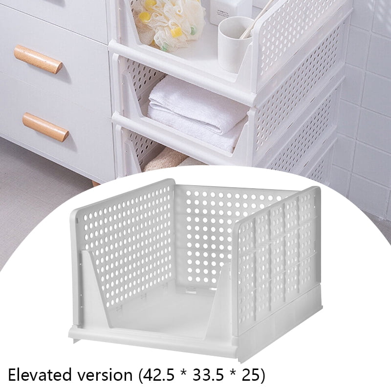 Plastic Stackable Storage Basket Closet Storage Drawers Stackable ...
