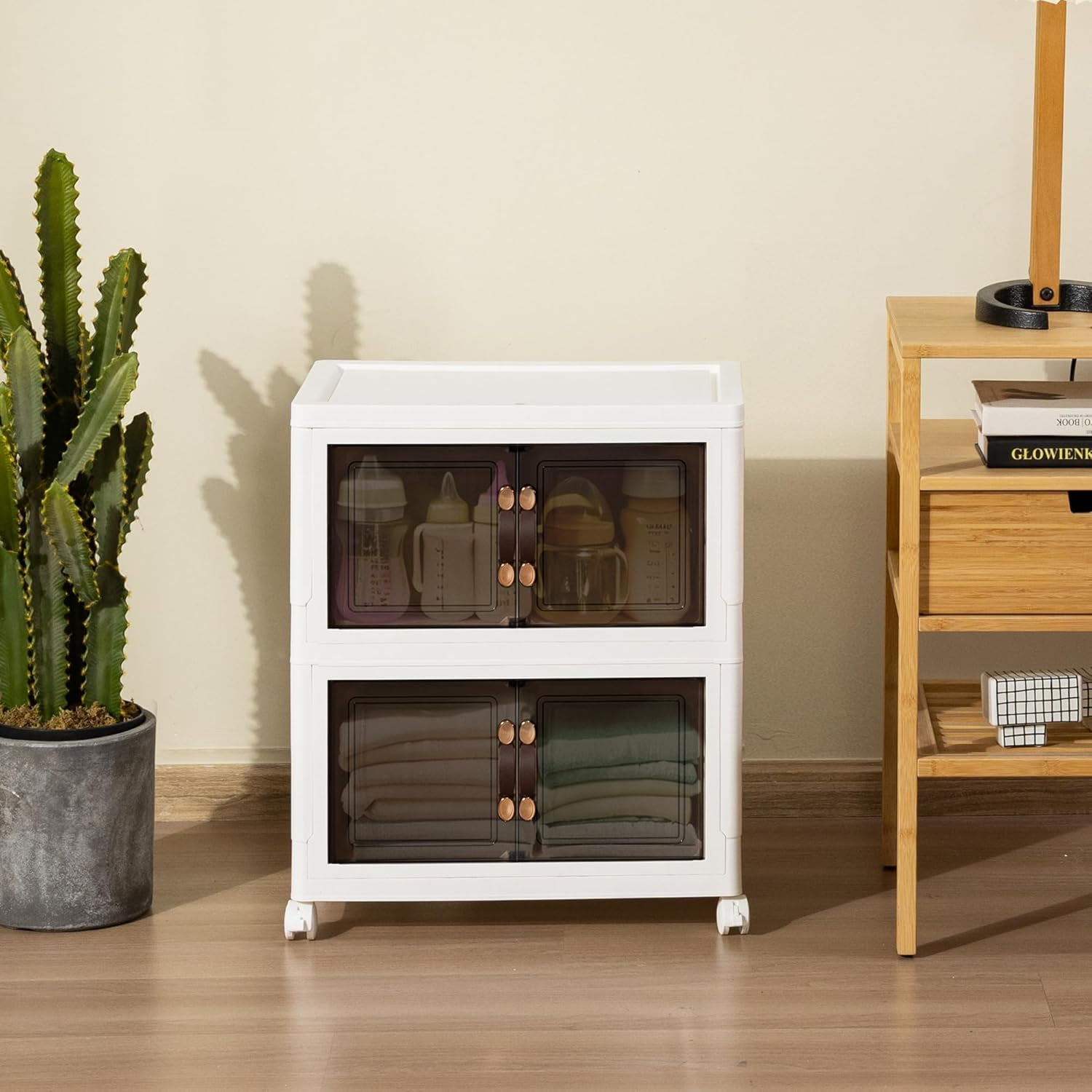 Plastic Stackable Storage Bins With Lids - 16Gal/65QT/2 Pack ...