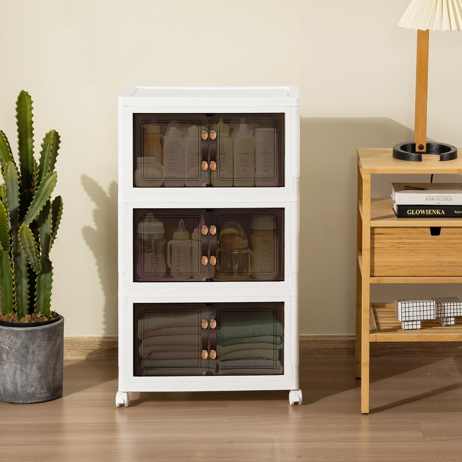 Plastic Stackable Storage Bins with Lids - 24Gal/98QT/3 Pack ...