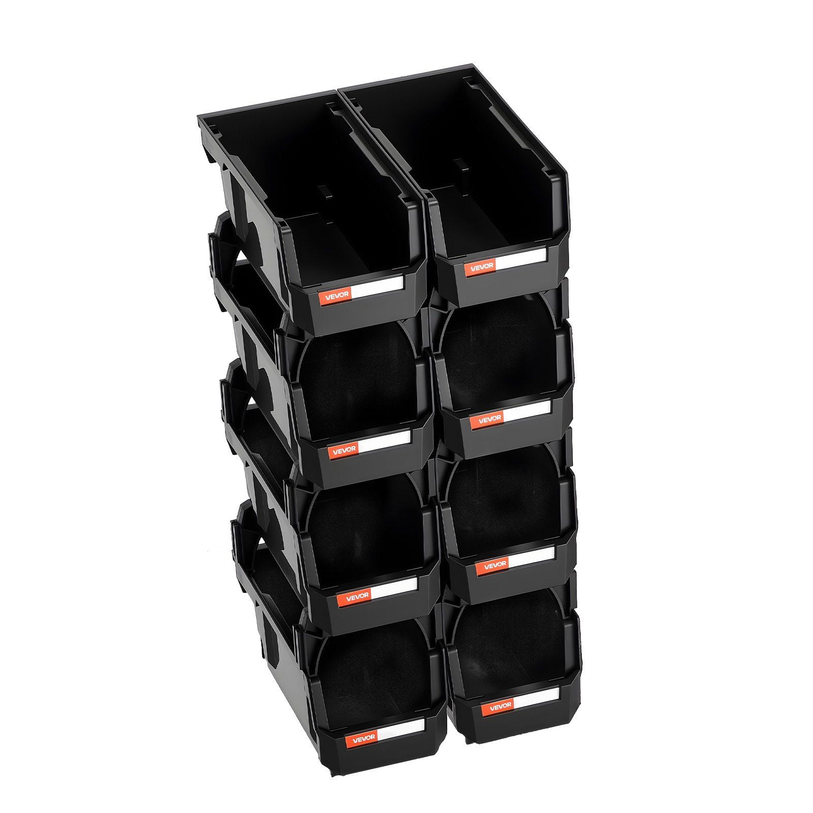 Plastic Stackable Storage Bins with Secure Latch, 10.9 x 5.5 x 5.1 ...