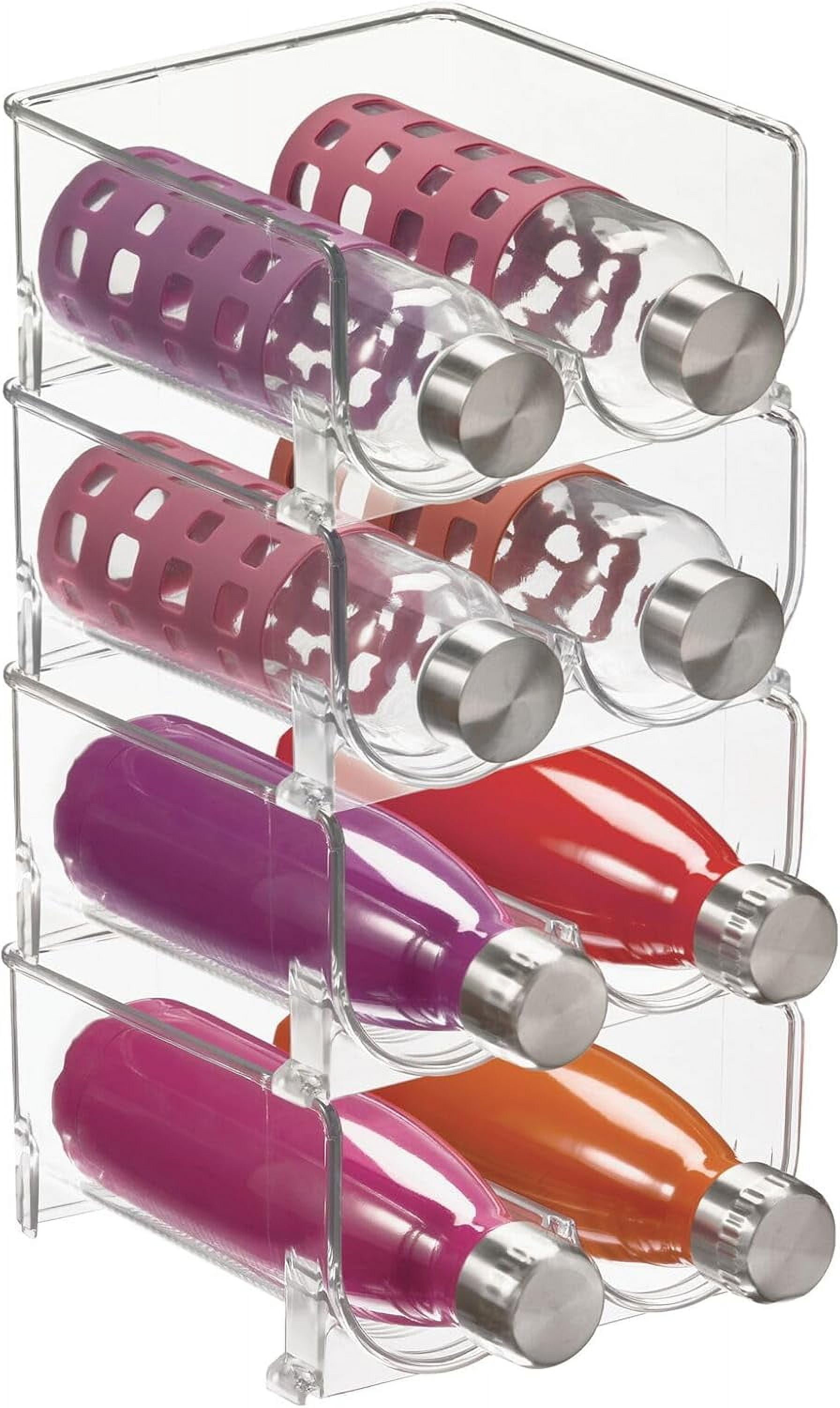 Plastic Stackable Water Bottle Holder Storage Organizer for Kitchen ...