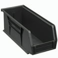 Global Industrial SB4104BK Plastic Hang & Stack Bin, Black - 10.875 x 4 ...