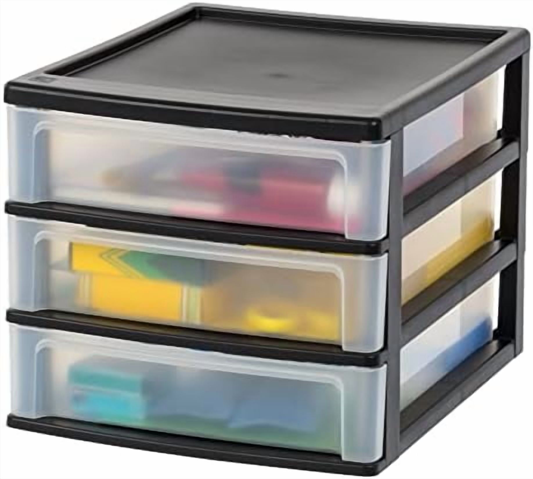 Plastic Stacking Desk Top 3-Drawer Storage Organizer, 1-Pack, for ...