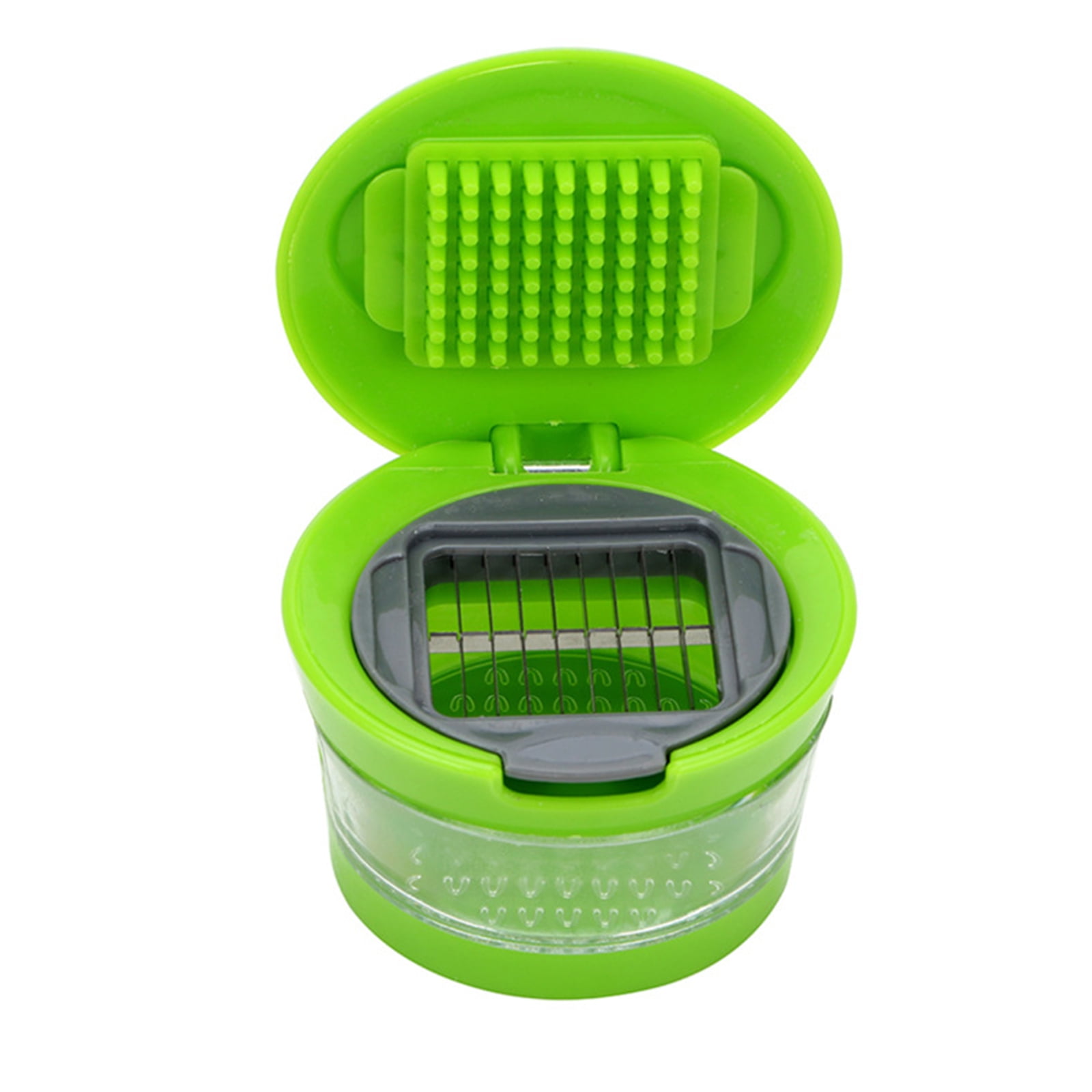 Plastic+Stainless Steel Press Vegetable Garlic Onion Slicer Chopper ...