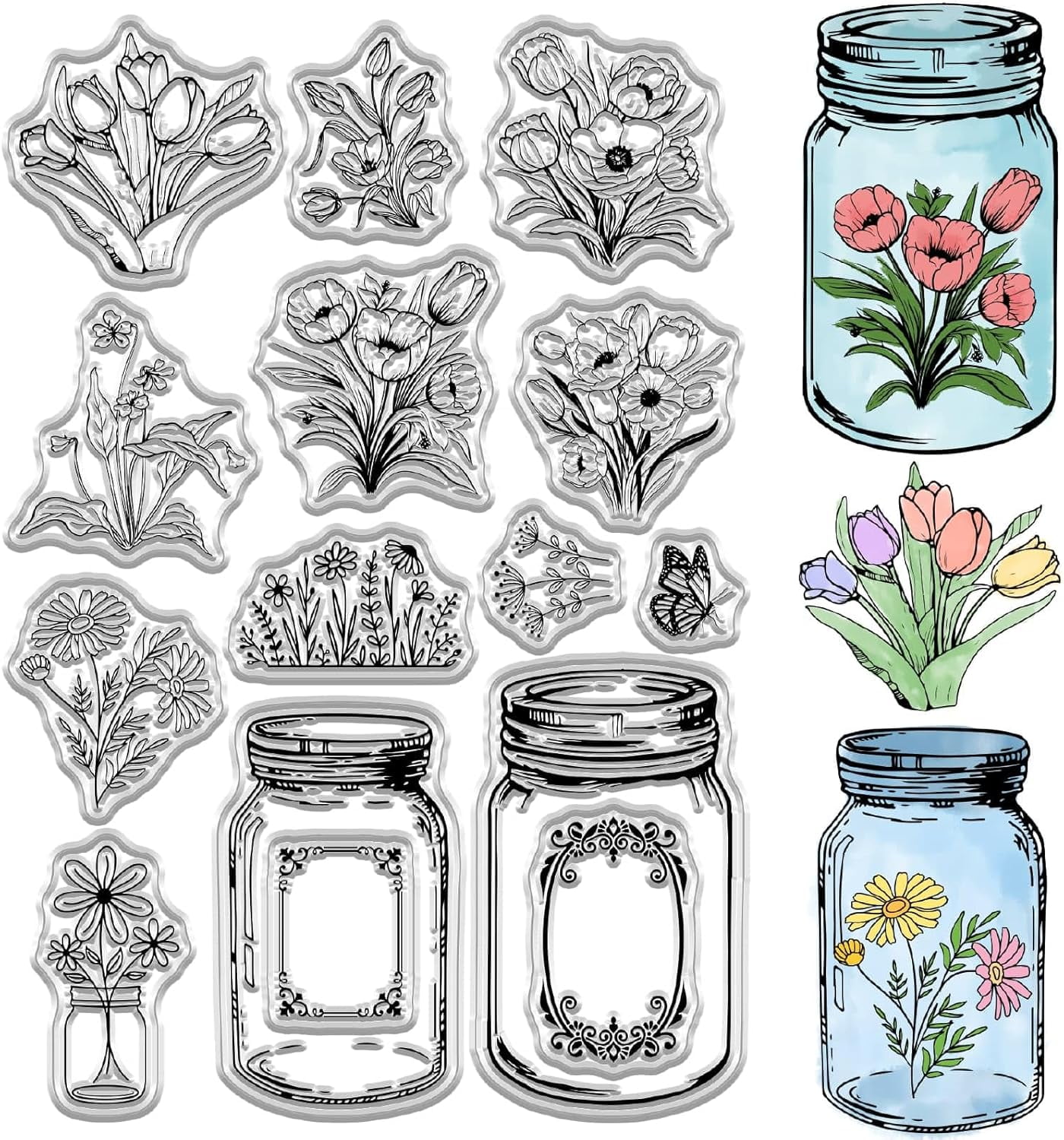 Plastic Stamps for DIY Scrapbooking Photo Album Decorative Cards Making ...
