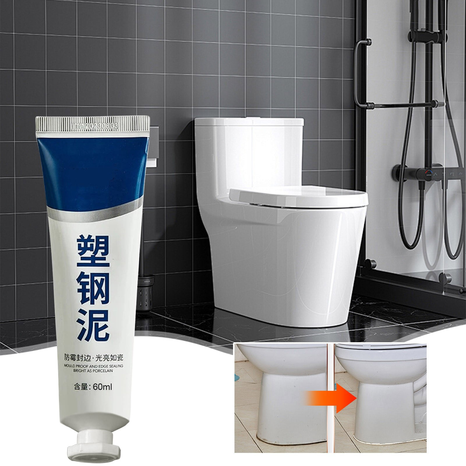Plastic Steel Putty White Mold Proof Sealing Caulk For Kitchen Bathroom ...