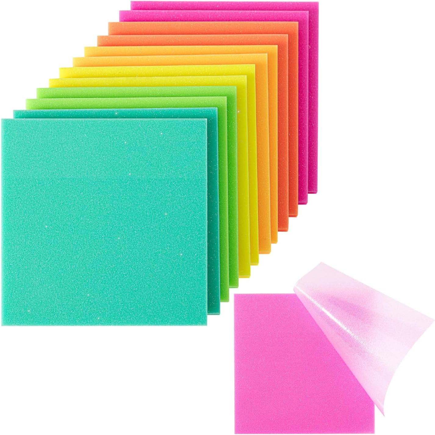 - Plastic Sticky Notes, 3”x3”, 12 Pads, 600 Sheets, Vivid Palette ...