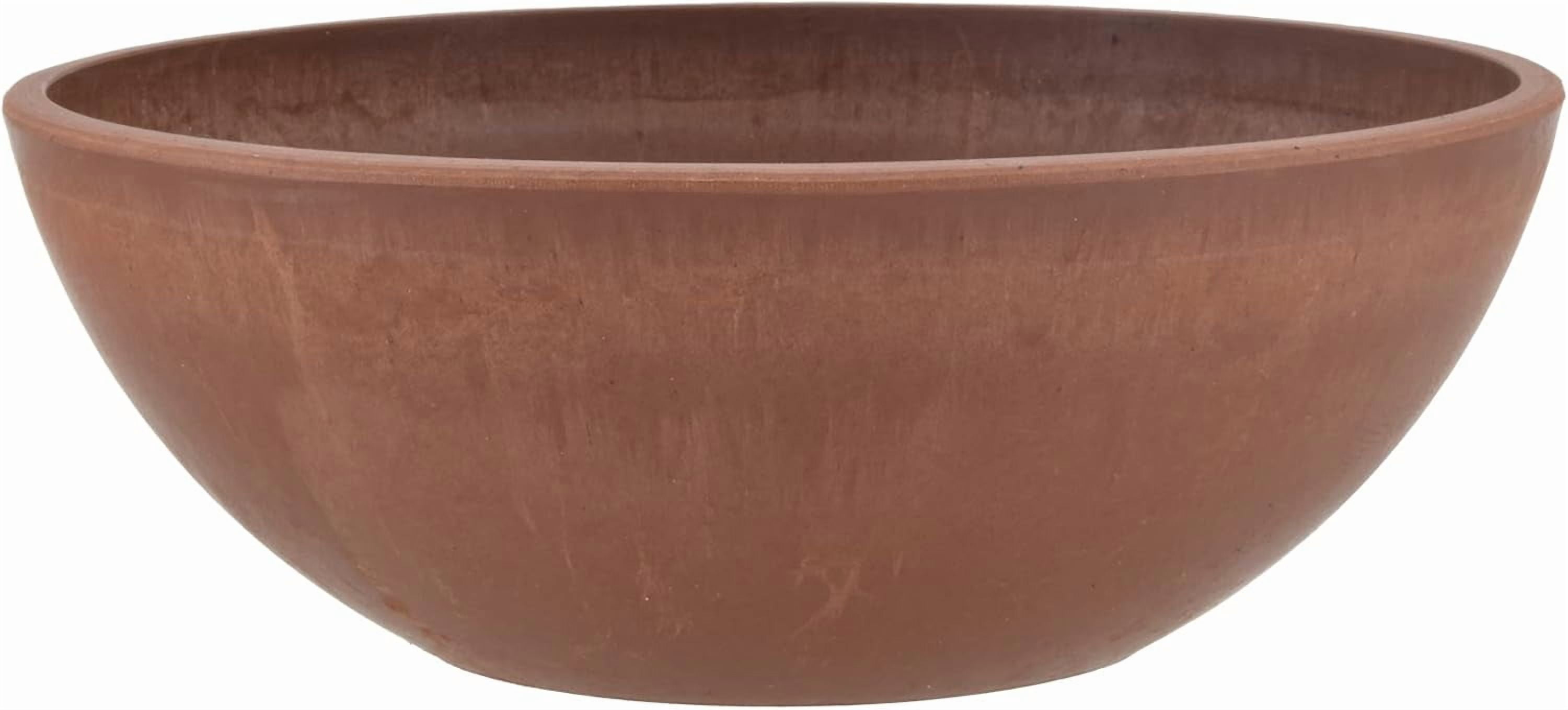 Plastic/Stone/Wood Composite Low Pot - No Drainage Holes (Drillable ...