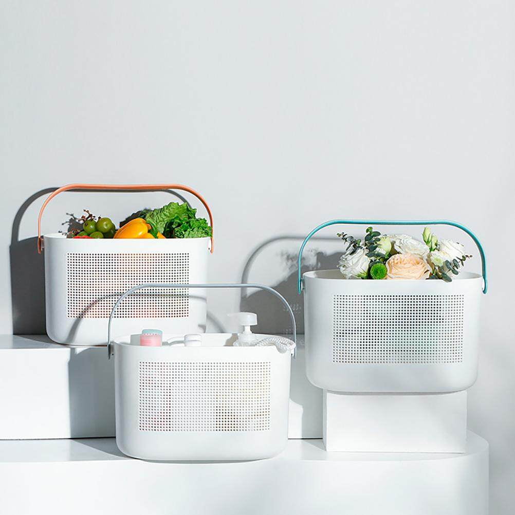 Plastic Storage Basket, Plastic Basket, Multi-Use Plastic Bins with ...