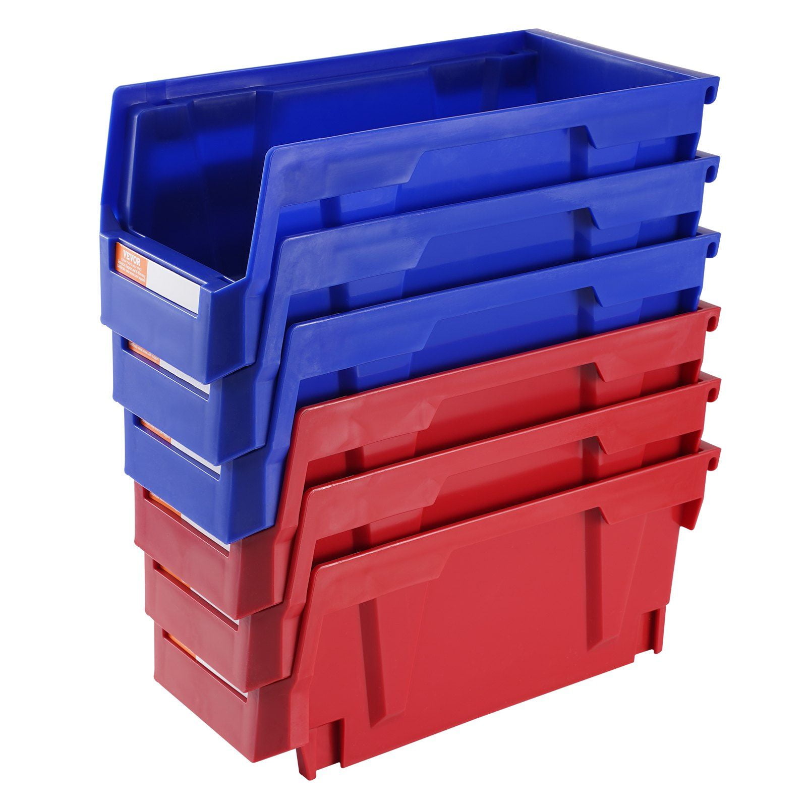 Plastic Storage Bin, (11-Inch x 5-Inch x 5-Inch), Hanging Stackable ...