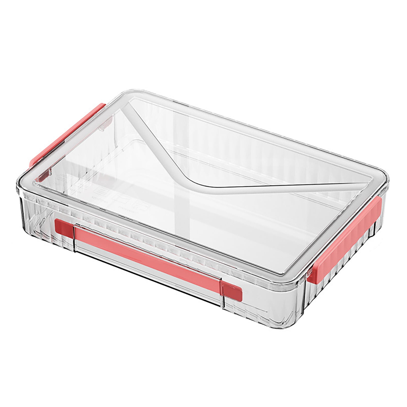 Plastic Storage Bin with Lid Portable Project Case with Handle Clear ...
