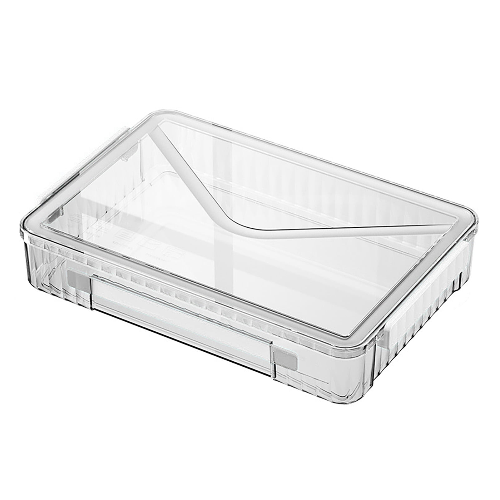 Plastic Storage Bin with Lid Portable Project Case with Handle Clear ...