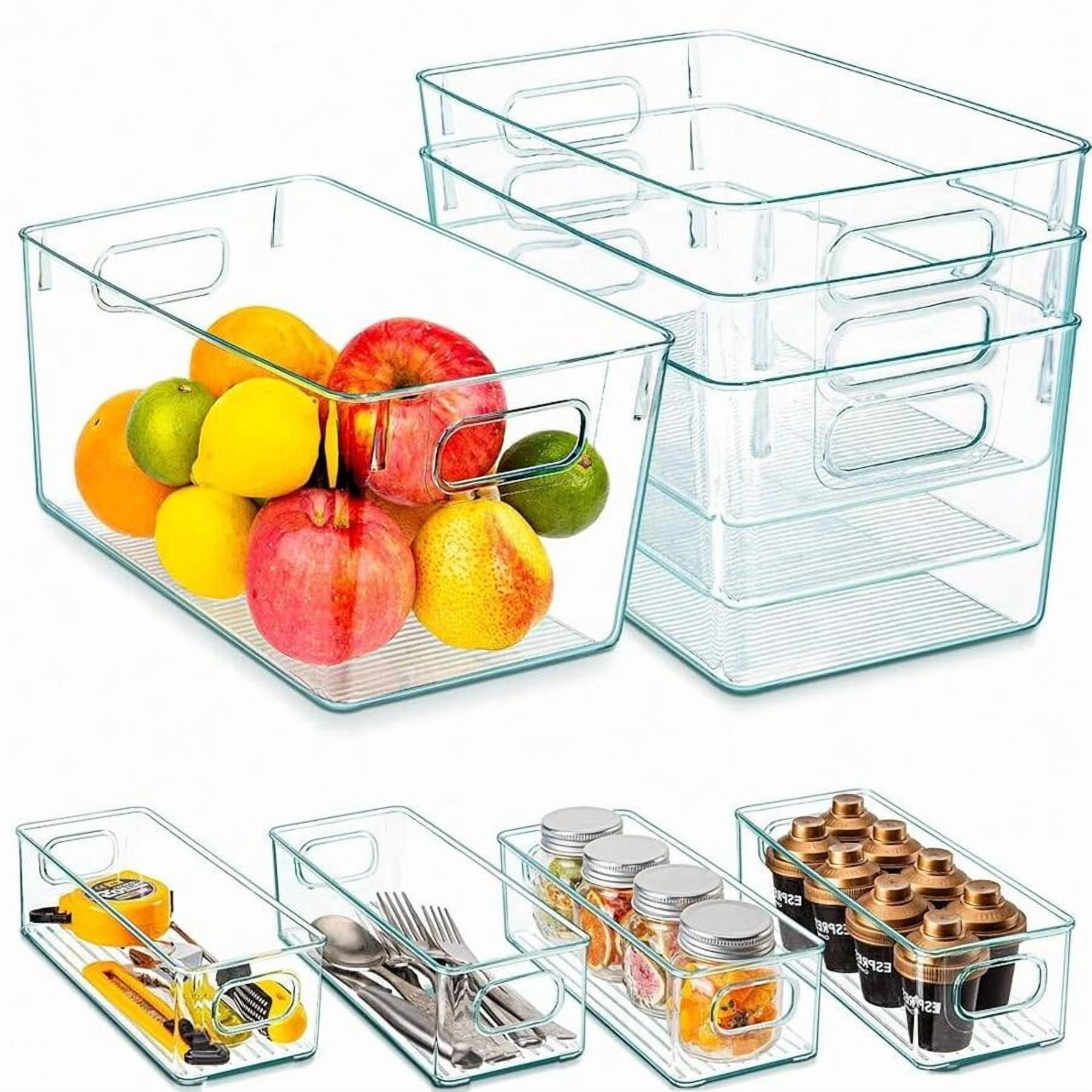 Plastic Storage Bins Clear Organizer Container Bins For Home Edit ...