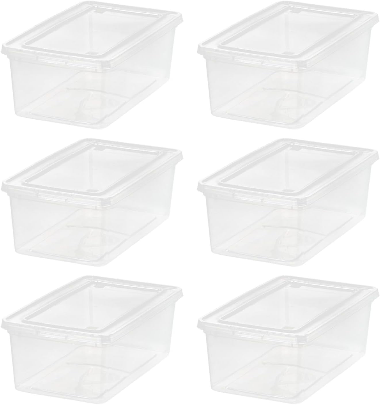 Plastic Storage Bins with Lids, 4-Pack, Small Sensory Bins, Craft ...
