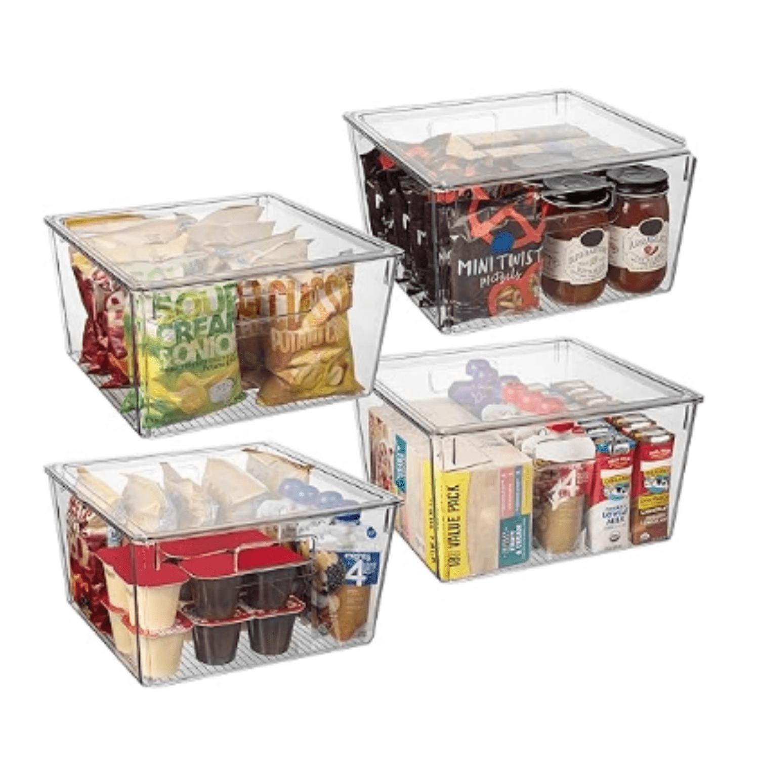Plastic Storage Bins with Lids XL – Perfect Kitchen Organization or ...