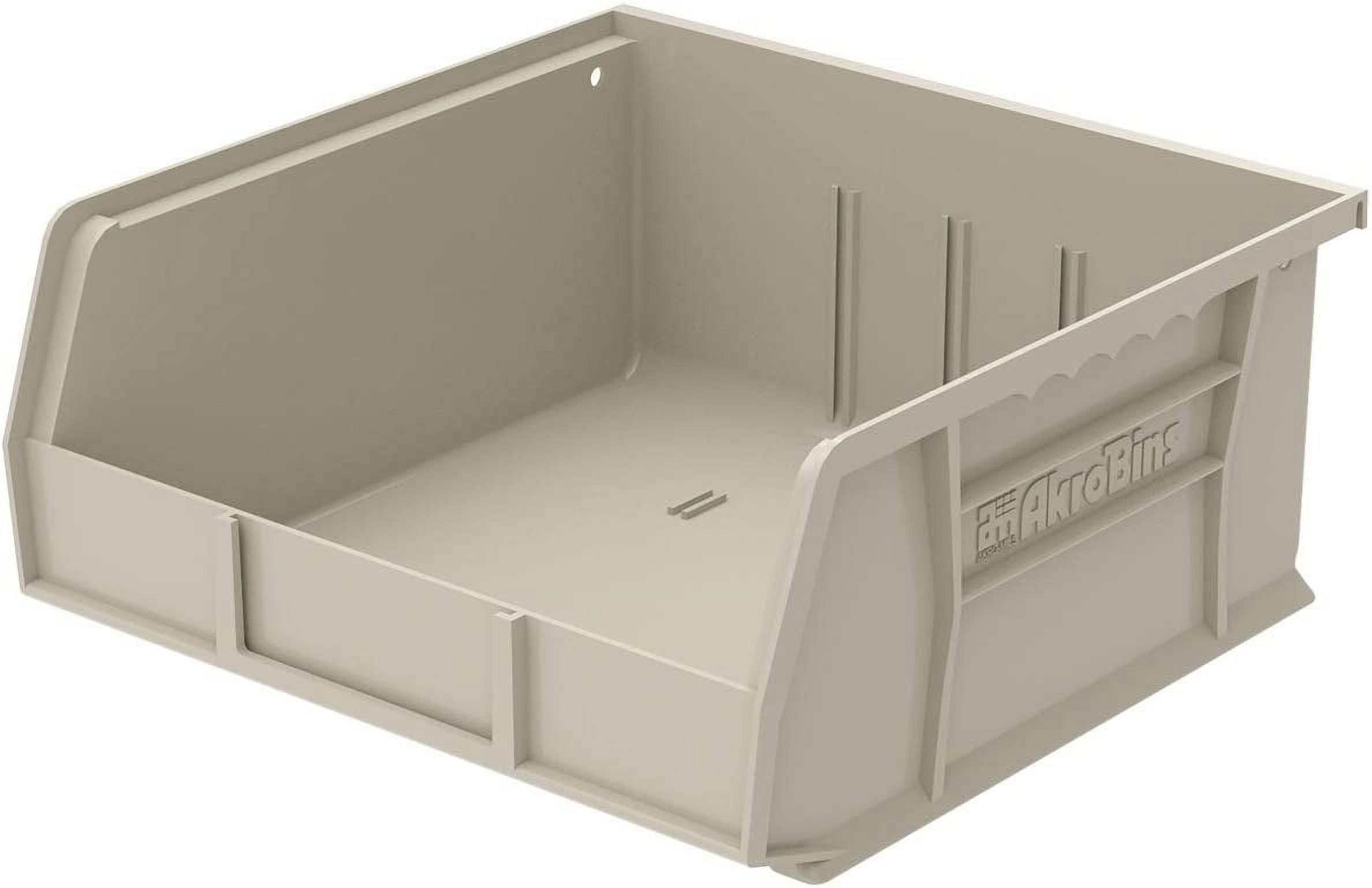 Plastic Storage Bins, Space-Saving Stackable Bins for Garage, Pantry ...