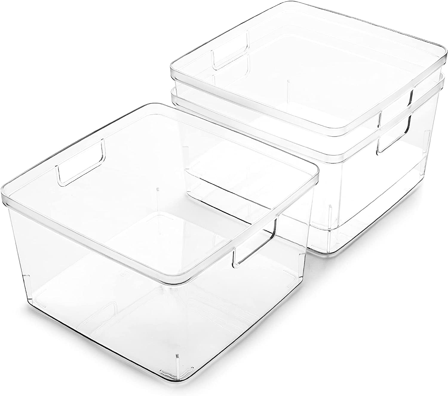 | Plastic Storage Bins, Square - 3 Pack | THE LUCID COLLECTION | Multi ...