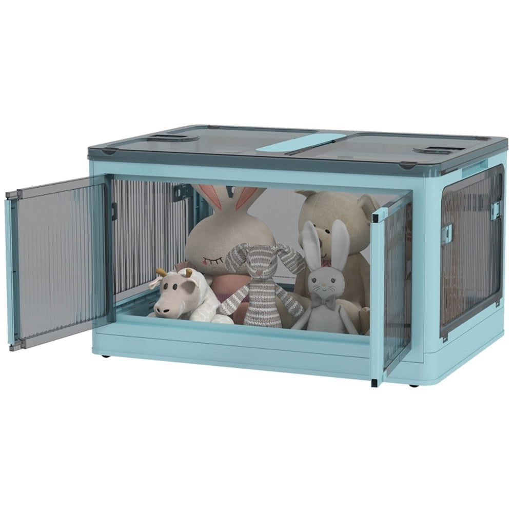 Plastic Storage Bins, Stackable Storage Organizer with Wheels ...