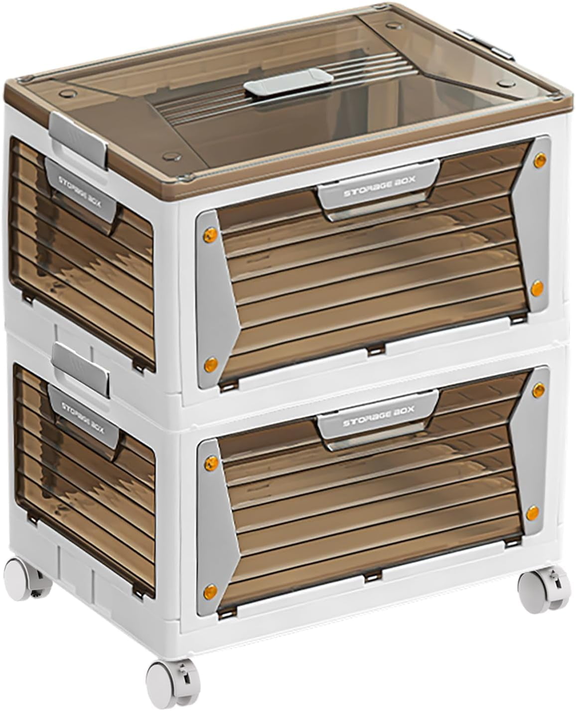 Plastic Storage Bins, Stackable Storage Organizer With Wheels，Storage ...