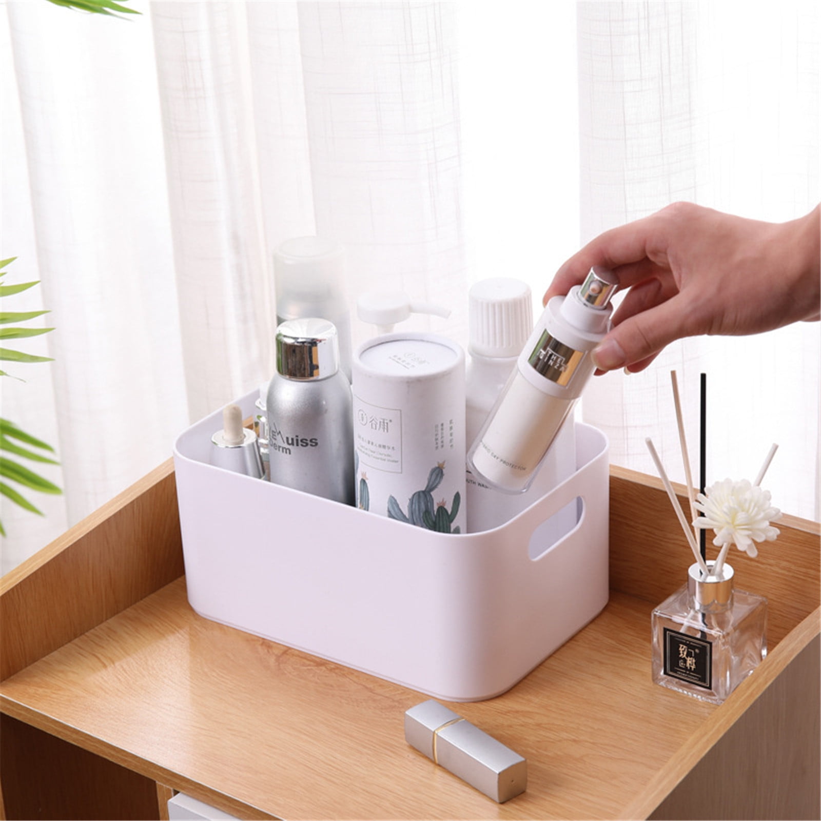 Plastic Storage Bins for Women Versatile Solid Kitchen Pantry ...