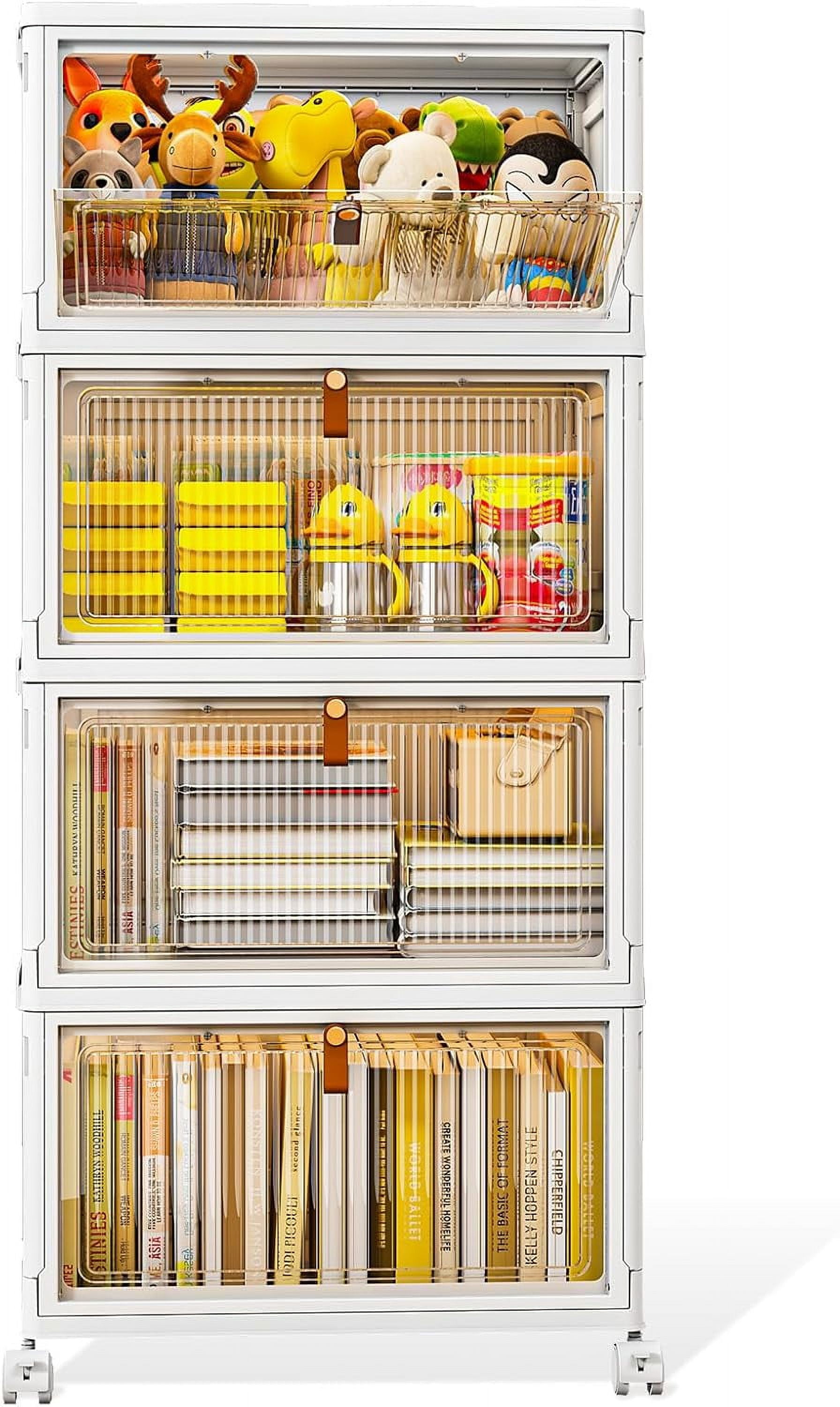 Plastic Storage Bins and Boxes Organizer - Stackable with Lids for ...