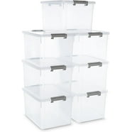 Pinkpum 4 Pack Plastic Stackable Storage Bins, Closet Organizers ...